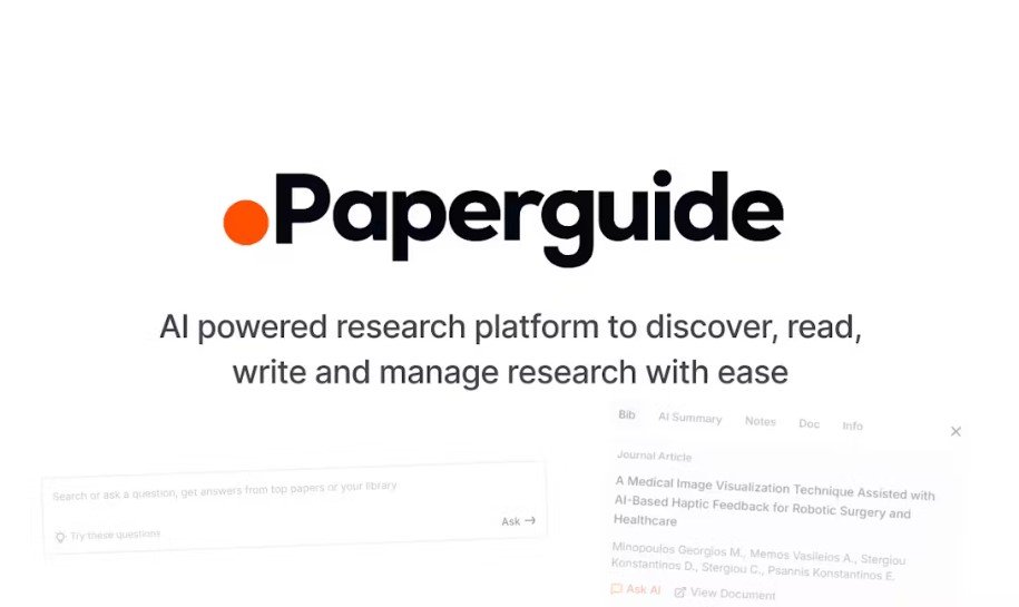 Paperguide - Discover, read, write and manage research with ease using AI | Steemhunt